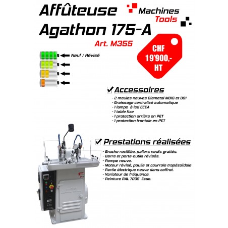 Affûteuse Agathon 175-A révisée à neuf
